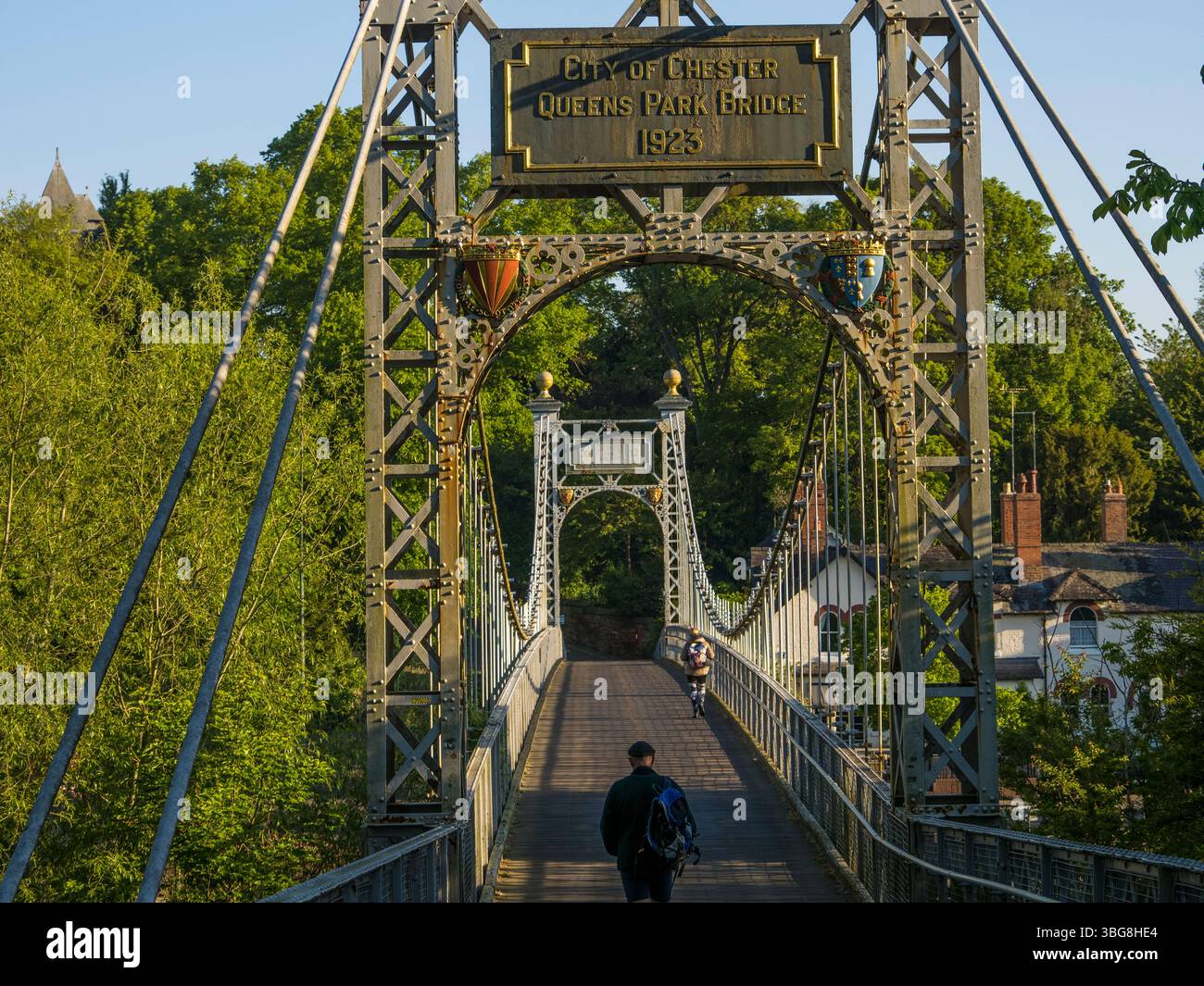 City of Chester, Queens Park Bridge (1923), Footbridge, River Dee ...