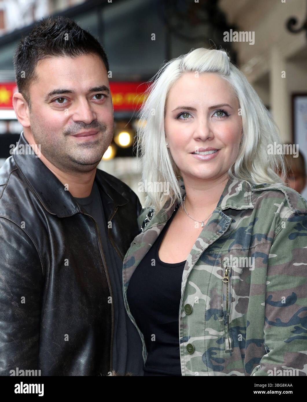 Claire Richards with her husband Reece at the press night for ...