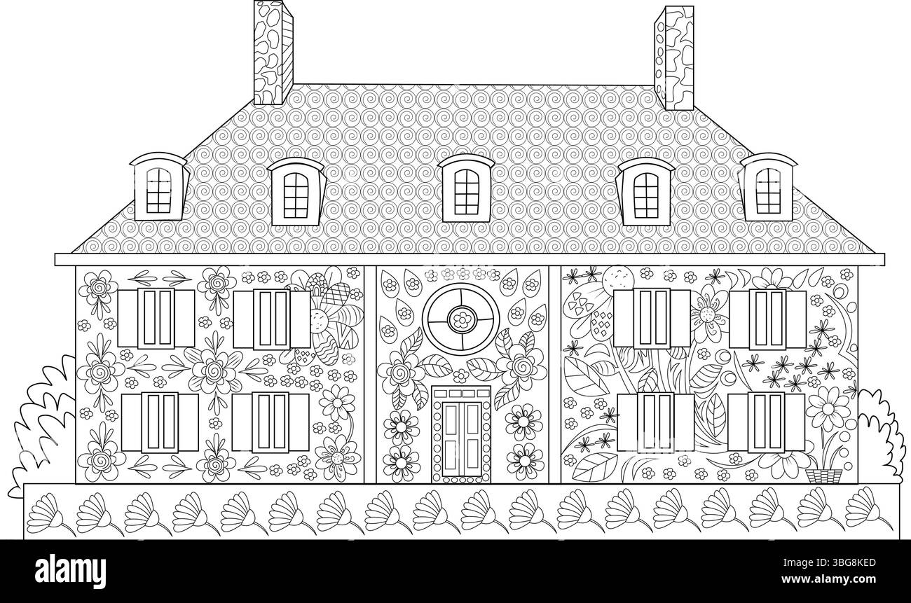 Features floral patterns Cut Out Stock Images & Pictures - Alamy