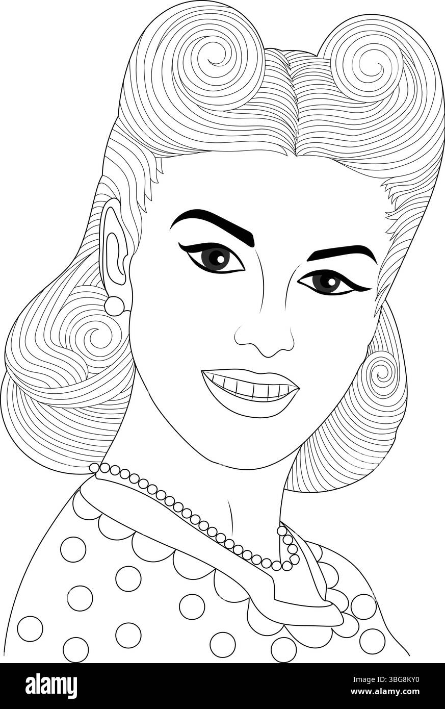 Pin up woman Black and White Stock Photos & Images - Alamy