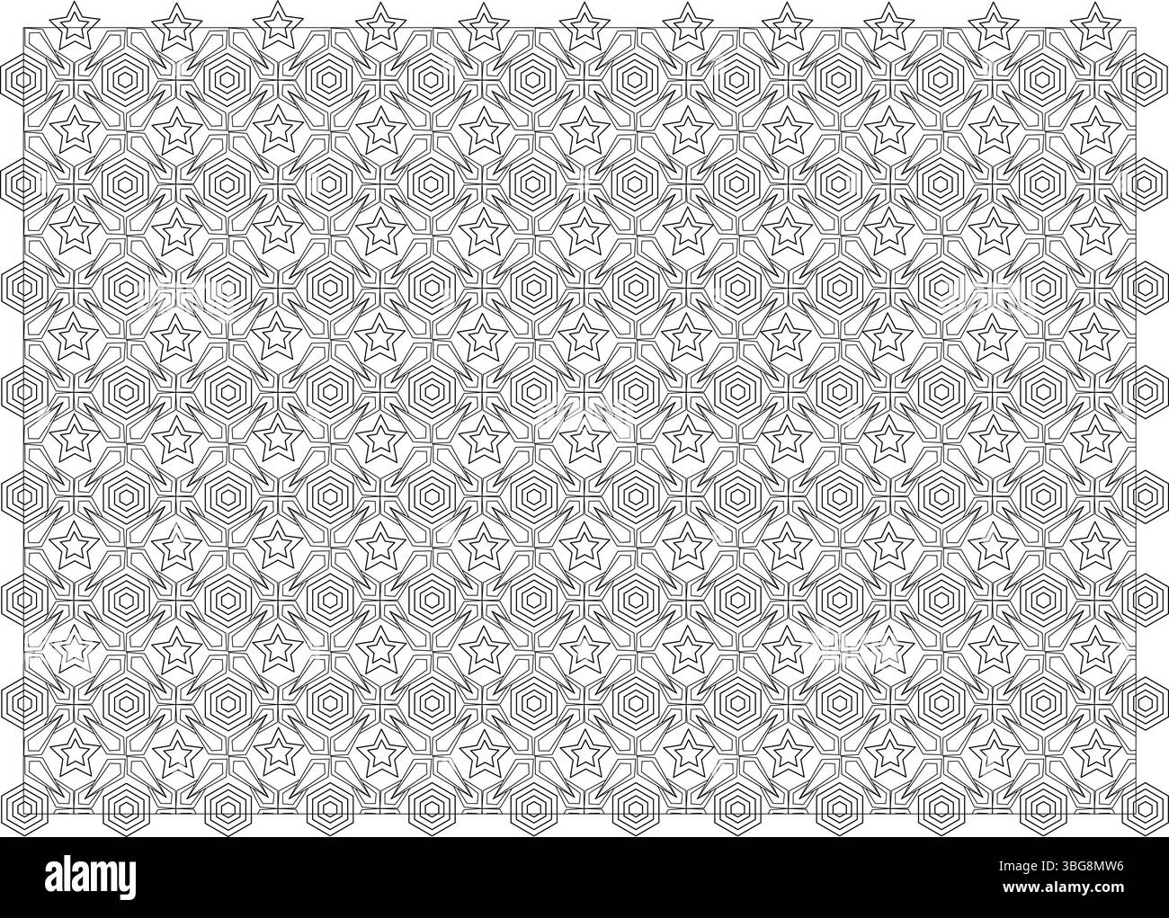 Intricate pattern of hexagonal shapes Cut Out Stock Images & Pictures ...