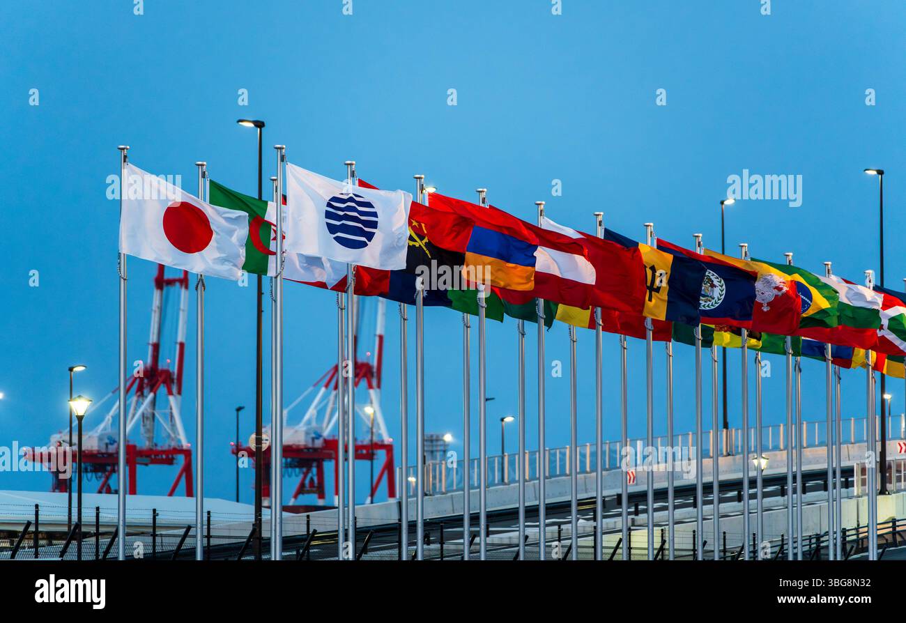 Japan national flags gate hi-res stock photography and images - Alamy