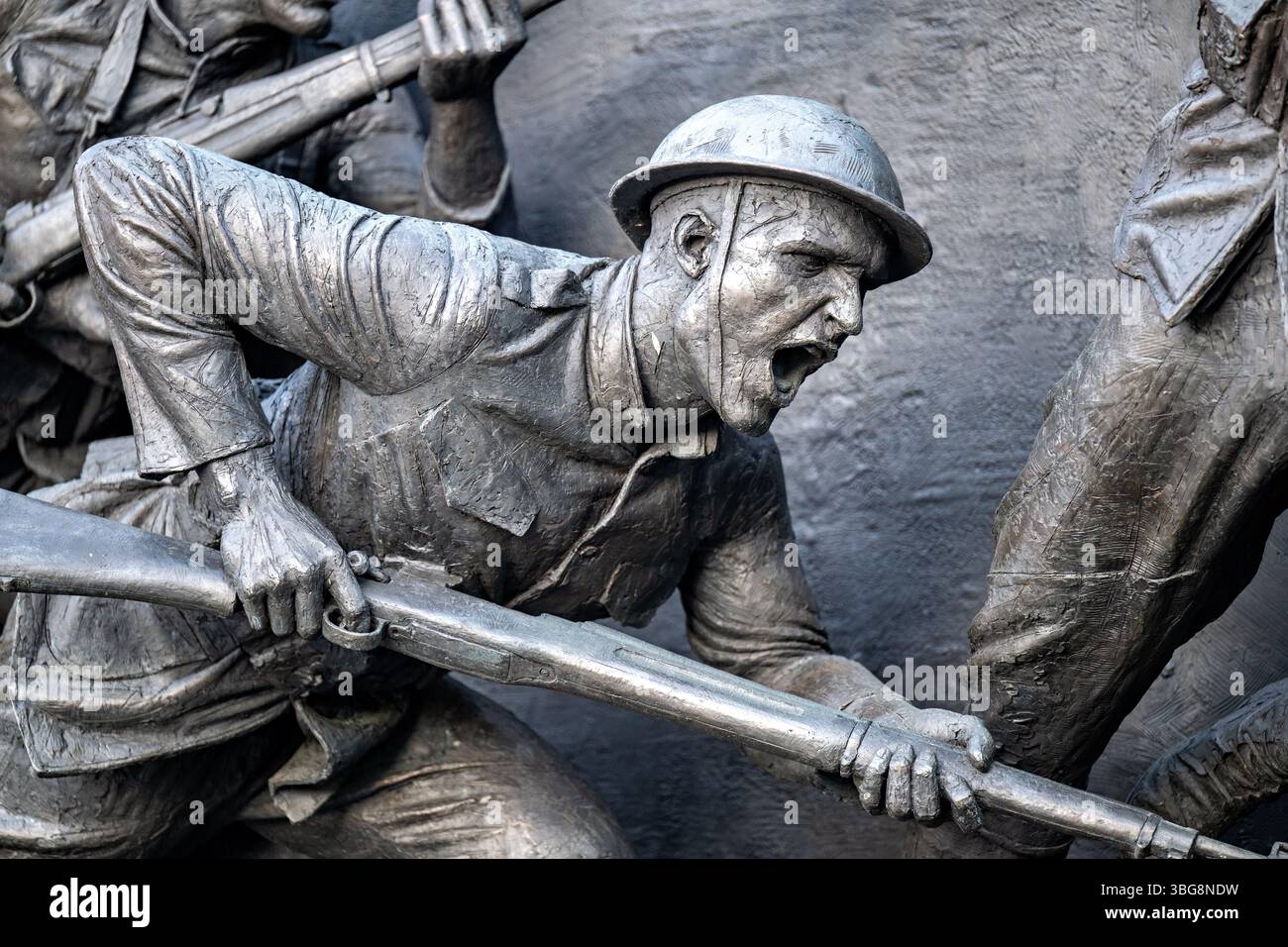 WASHINGTON DC, United States — The bronze relief sculpture "A Soldier's ...