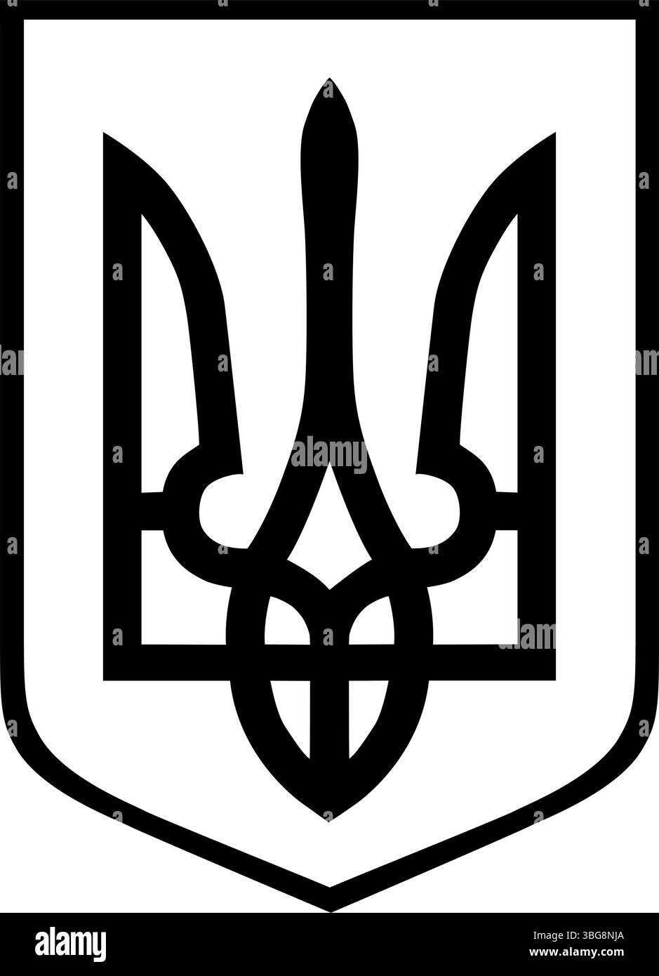 Ukrainian flag national symbol Black and White Stock Photos & Images ...