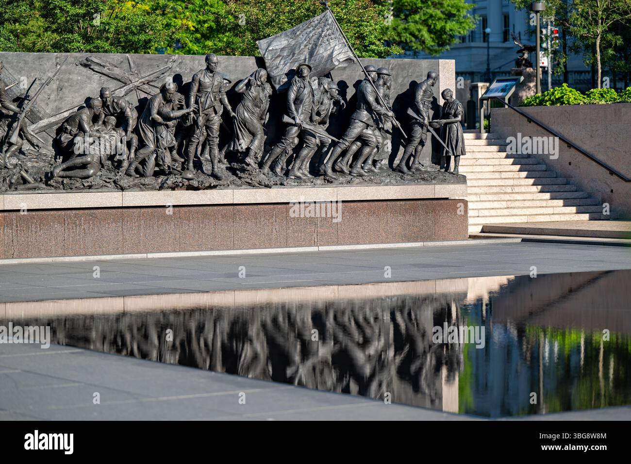 WASHINGTON DC — The bronze relief sculpture "A Soldier's Journey" serves as the centerpiece of ...