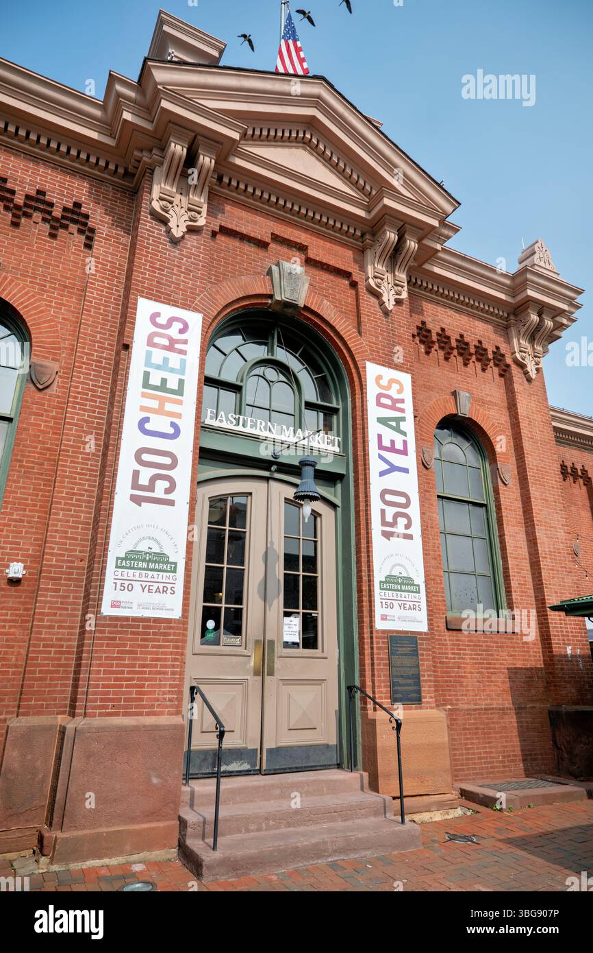 WASHINGTON, DC — The main entrance of the historic Eastern Market ...