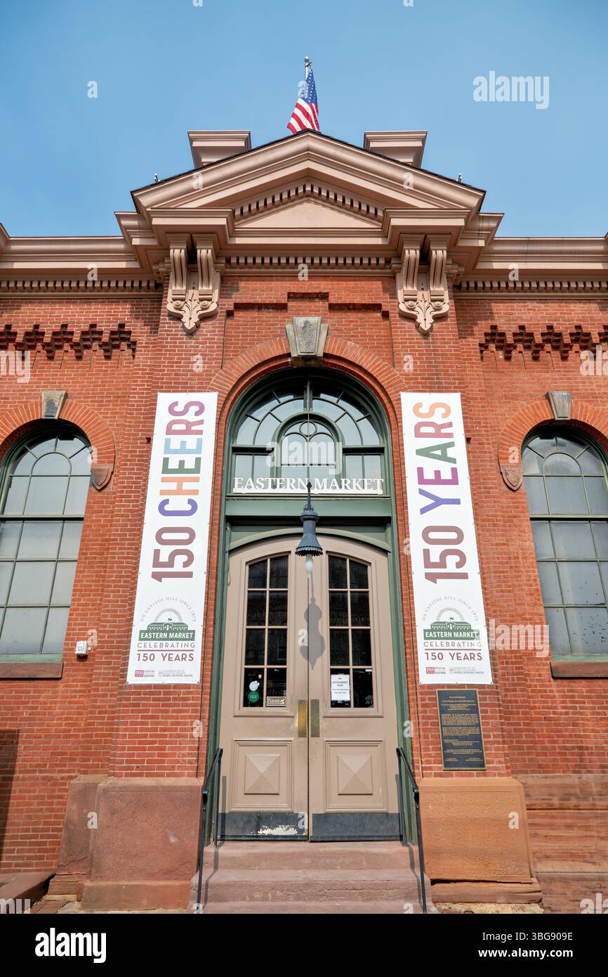 WASHINGTON, DC — The main entrance of the historic Eastern Market ...