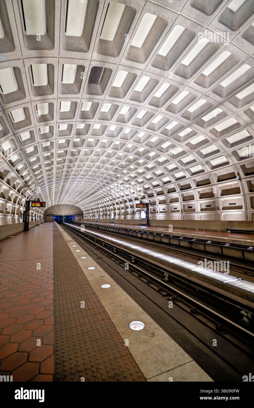 ARLINGTON, Virginia — The Washington Metro station at Virginia Square ...