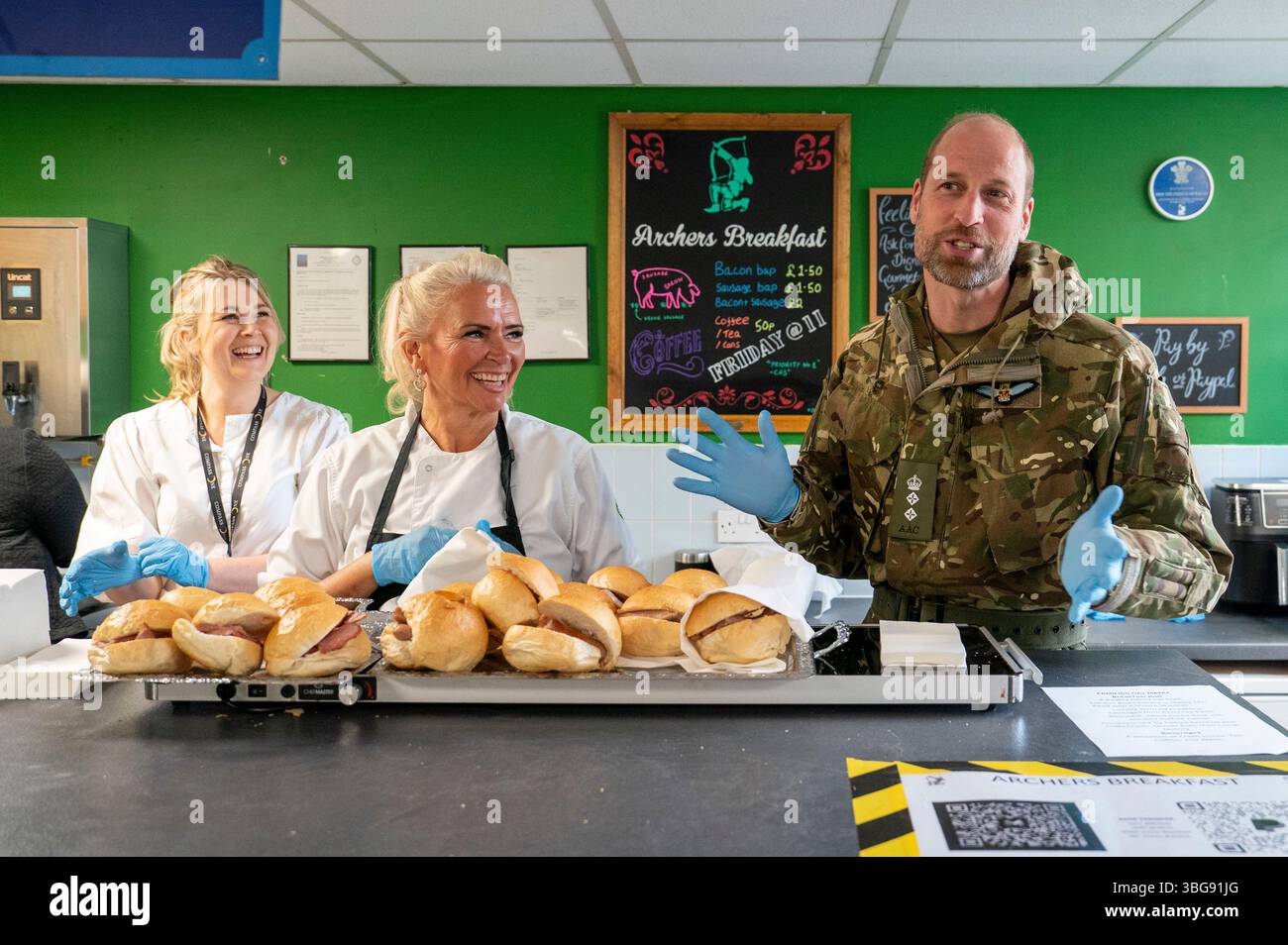 The Prince of Wales, Colonel-in-Chief, the Army Air Corps (AAC), hands ...