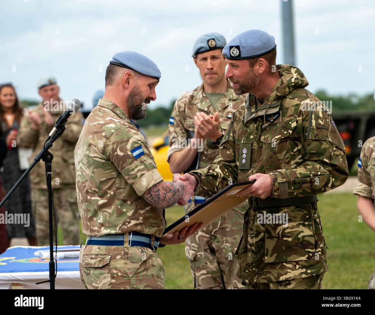The Prince of Wales, Colonel-in-Chief, the Army Air Corps (AAC), (right ...