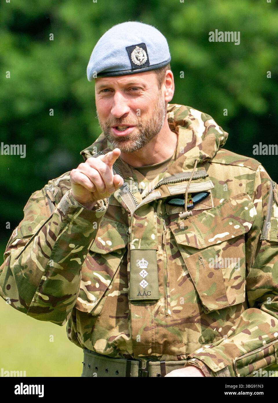 The Prince of Wales, Colonel-in-Chief, the Army Air Corps (AAC), during ...