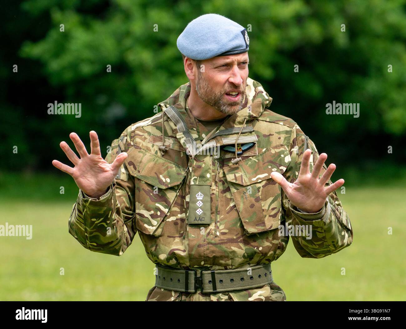 The Prince of Wales, Colonel-in-Chief, the Army Air Corps (AAC), during ...