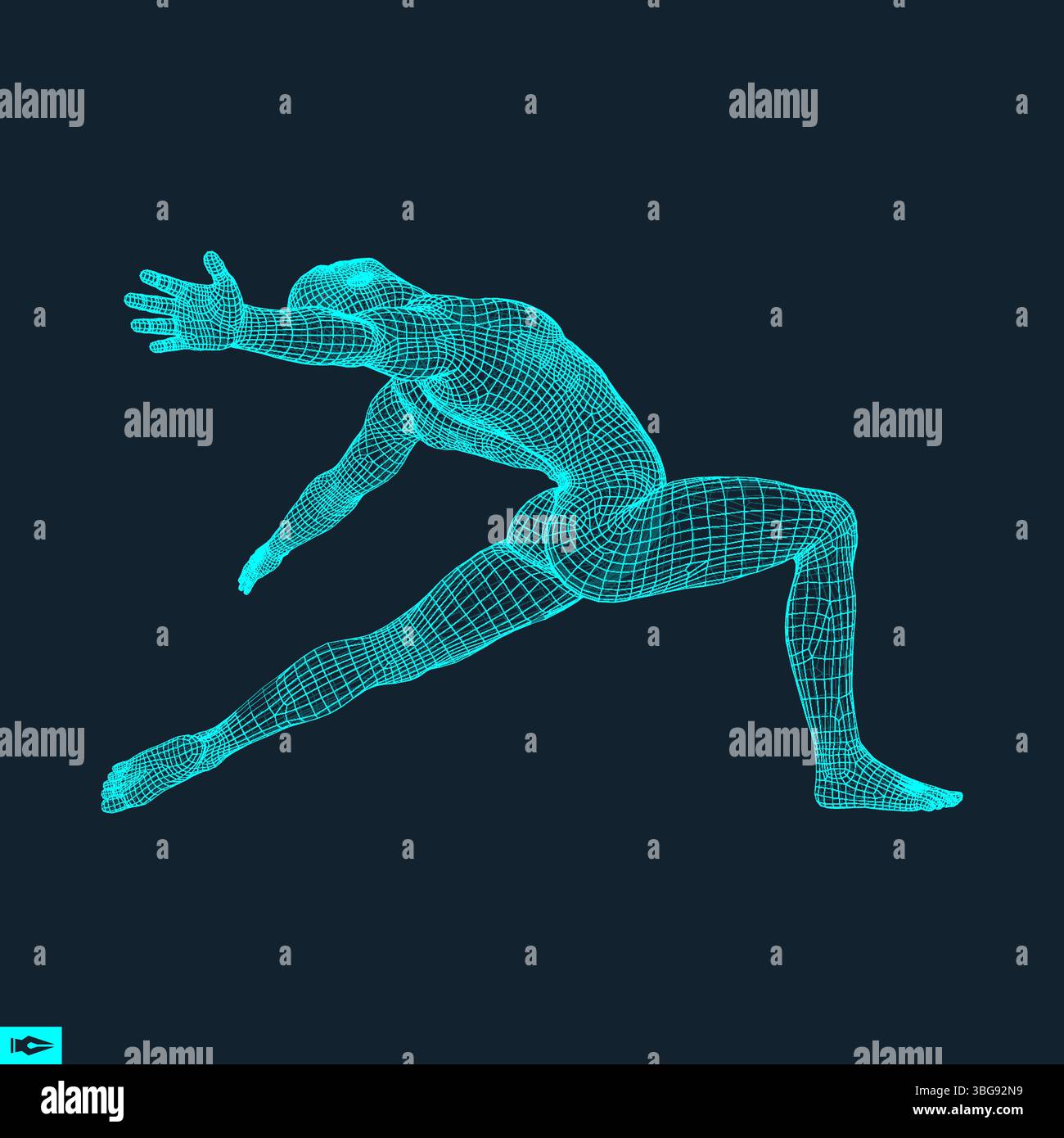 Man is Posing and Dancing. Silhouette of a Dancer. A Dancer Performs ...