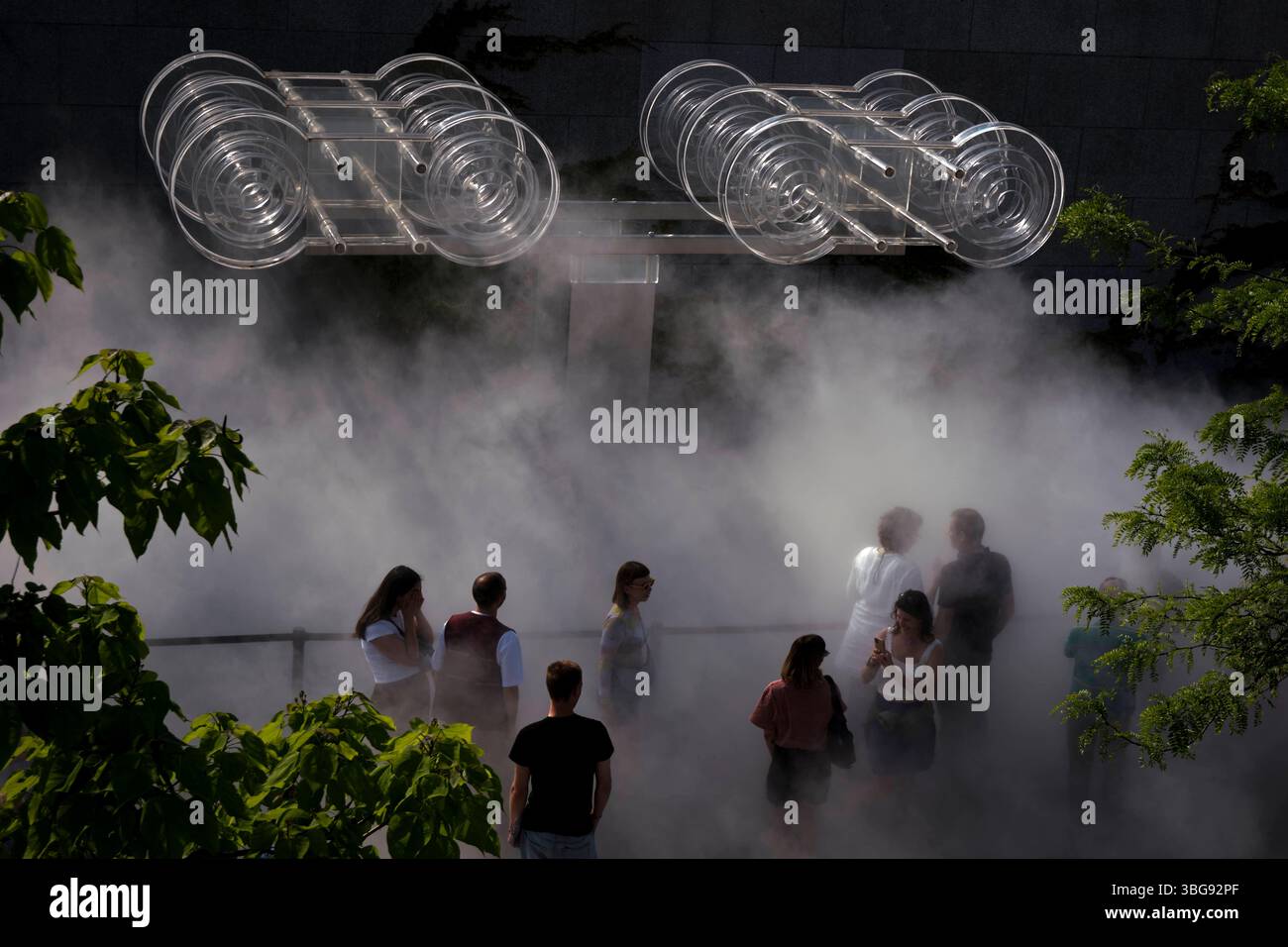 Nebelskulptur Deutschland, Berlin, 31.05.2025, Fujiko Nakaya: Nebelskulptur im Skulpturengarten ...