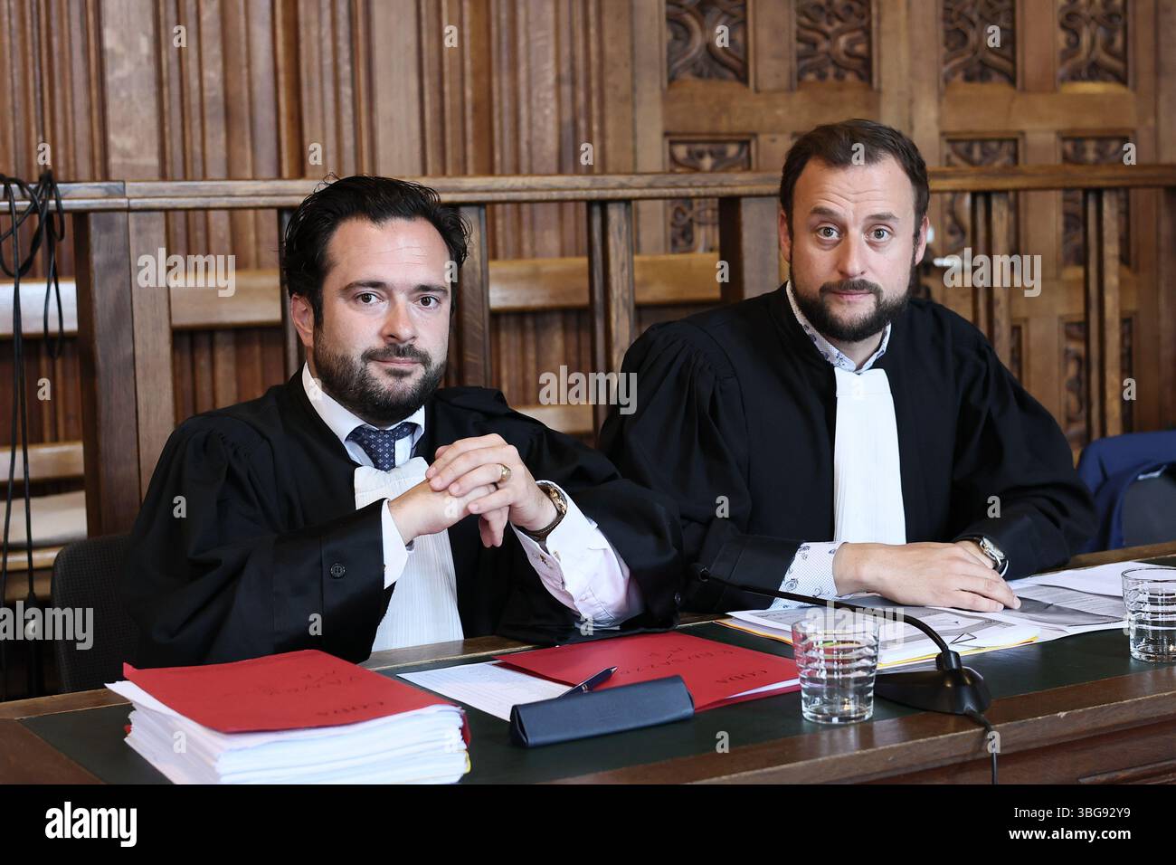 Liege, Belgium. 04th June, 2025. Lawyer Adrien Croisier and Lawyer ...