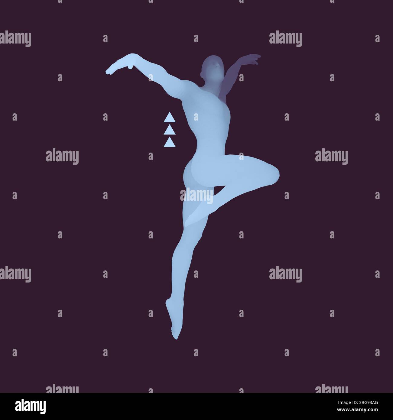 Dancer 3d human body Stock Vector Images - Alamy