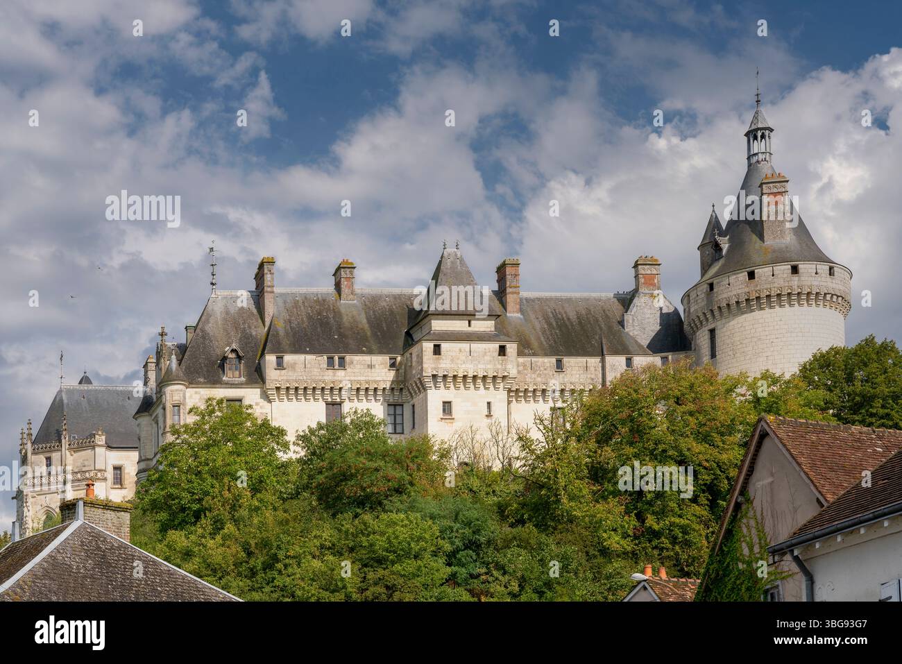 Magnificent medieval castle with multiple towers and turrets displays ...