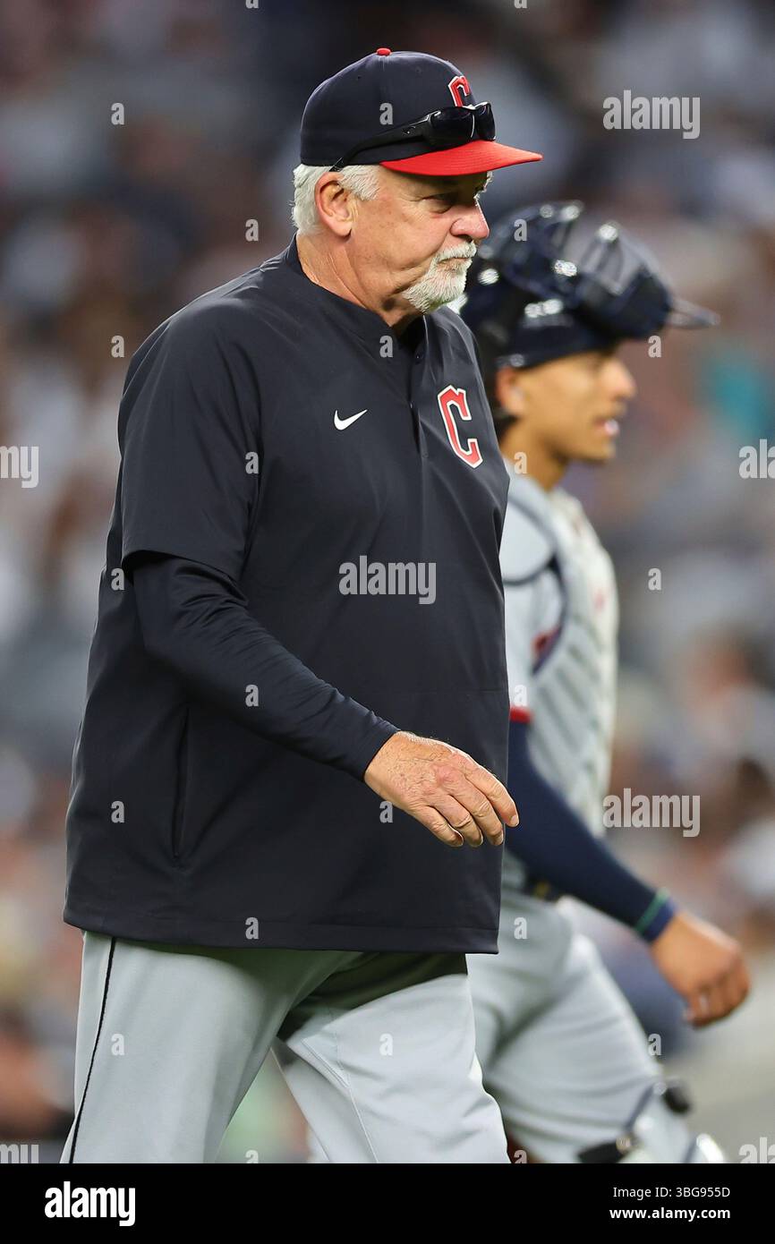 BRONX, NY - JUNE 03: Carl Willis #51 of the Cleveland Guardians walks ...