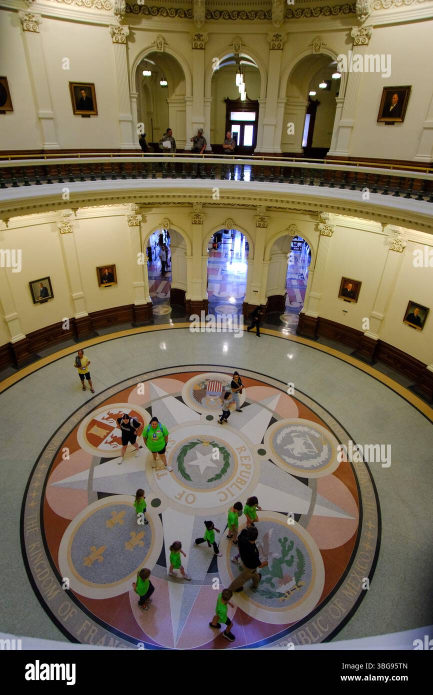 28 MAY 2025 - Austin, TX, USA - The interior of the Texas state capitol ...