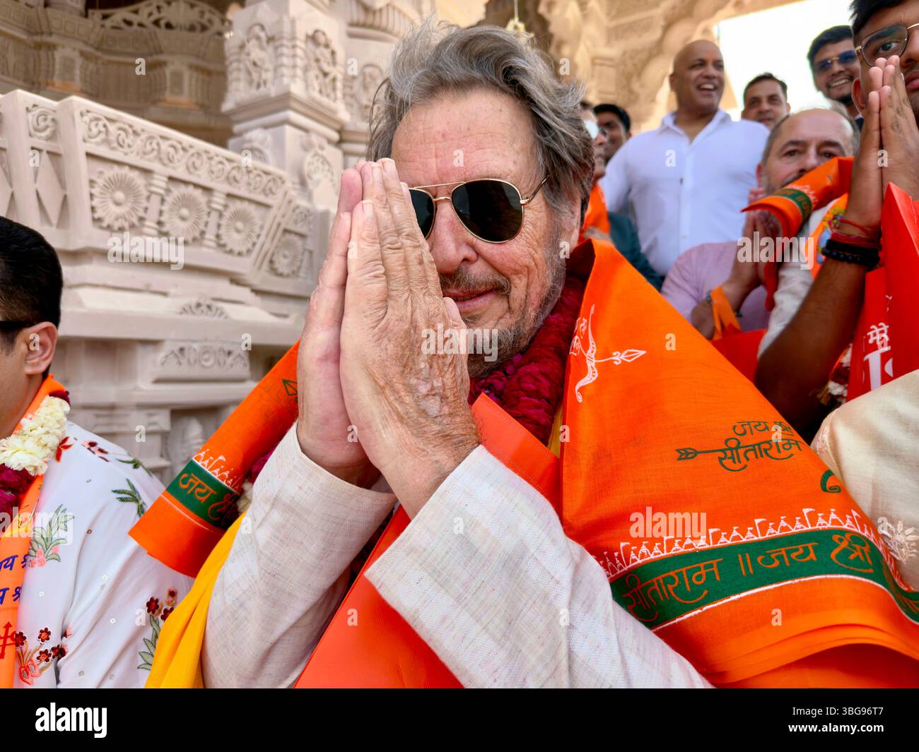 Elon Musk's father Errol Musk, offers prayers at the Lord Ram temple in ...