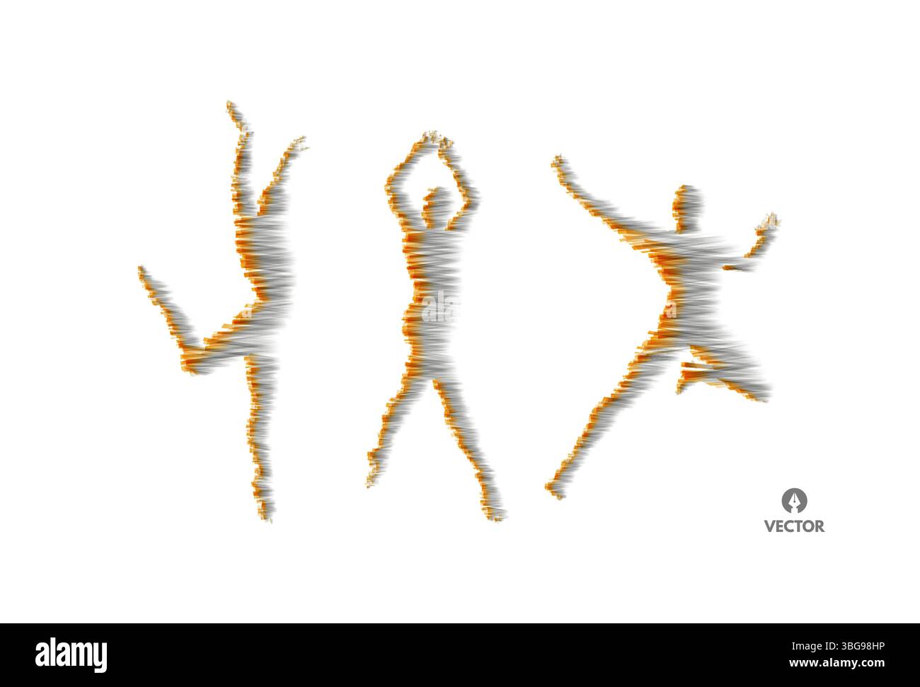 Man is posing and dancing. 3d model of man. Sport symbol. Vector ...