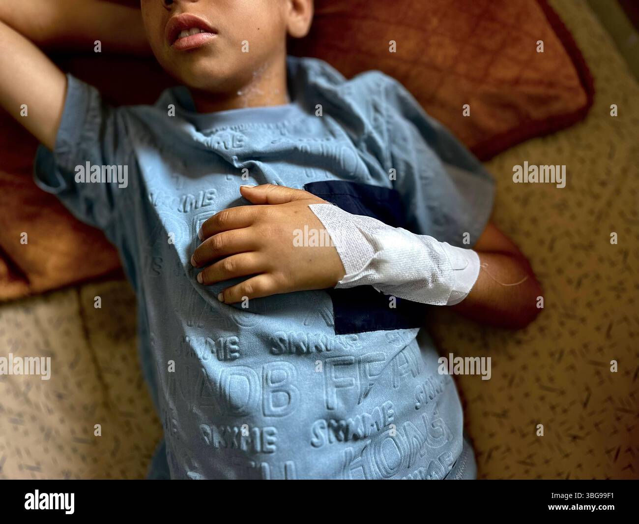 Palestinian children are receiving medical care at Nasser Medical ...