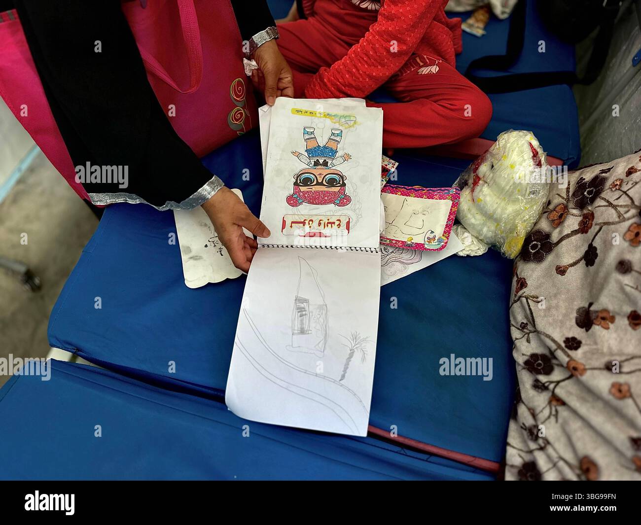 Palestinian children are receiving medical care at Nasser Medical ...