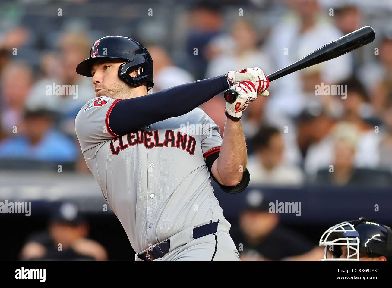 BRONX, NY - JUNE 03: David Fry #6 of the Cleveland Guardians at bat ...
