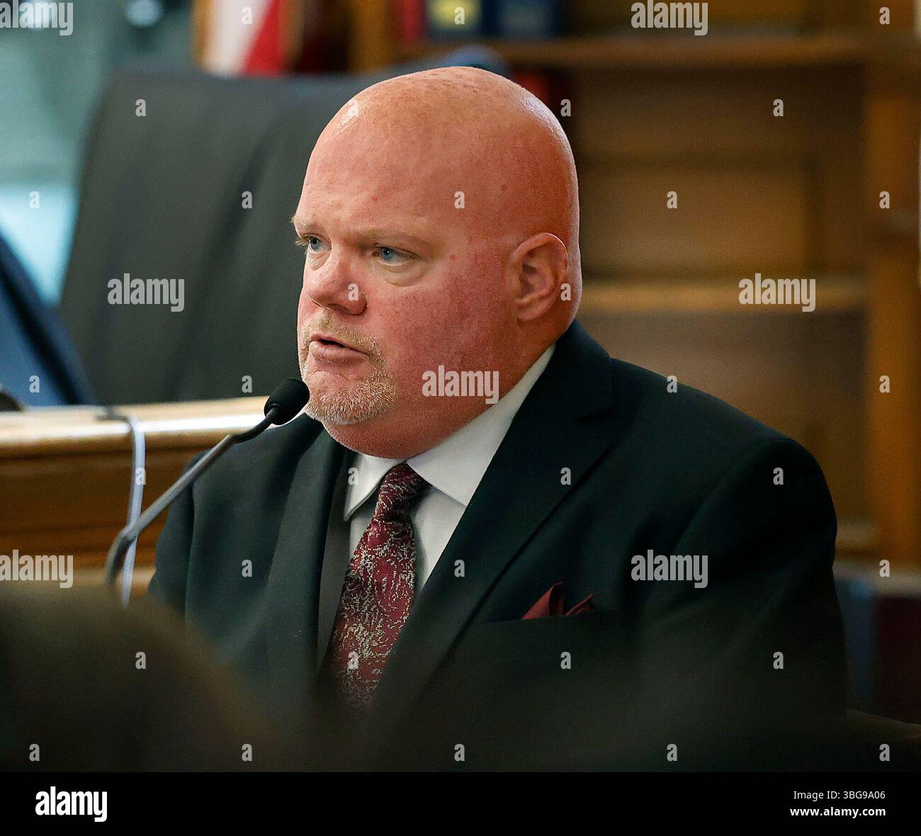 Canton DPW snowplow driver Brian Loughran on the witness stand. Karen ...