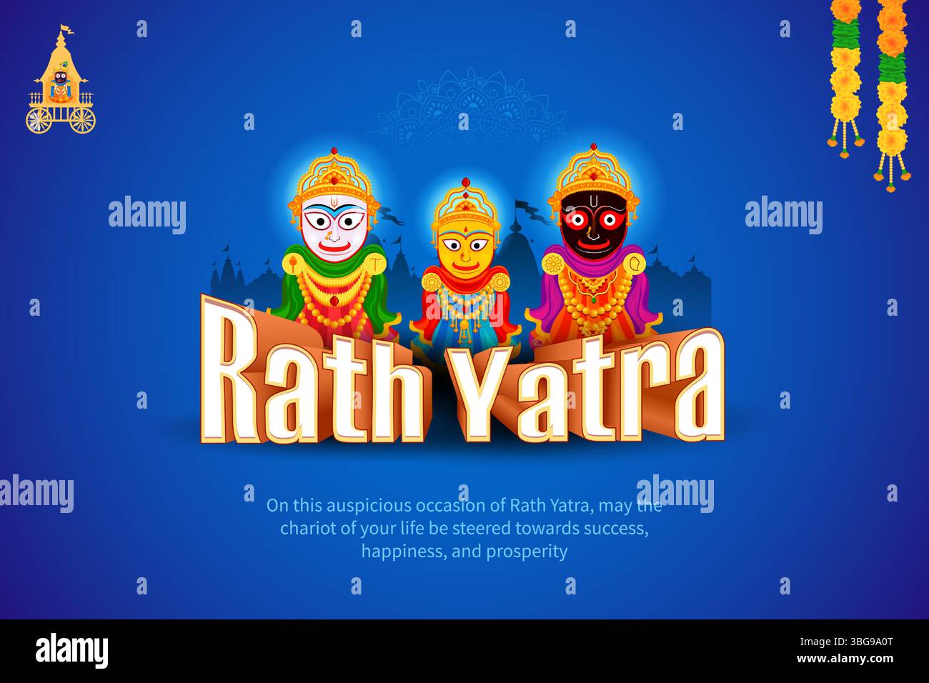 Lord Jagannath, Balabhadra and Subhadra on annual Ratha Yatra in Odisha ...