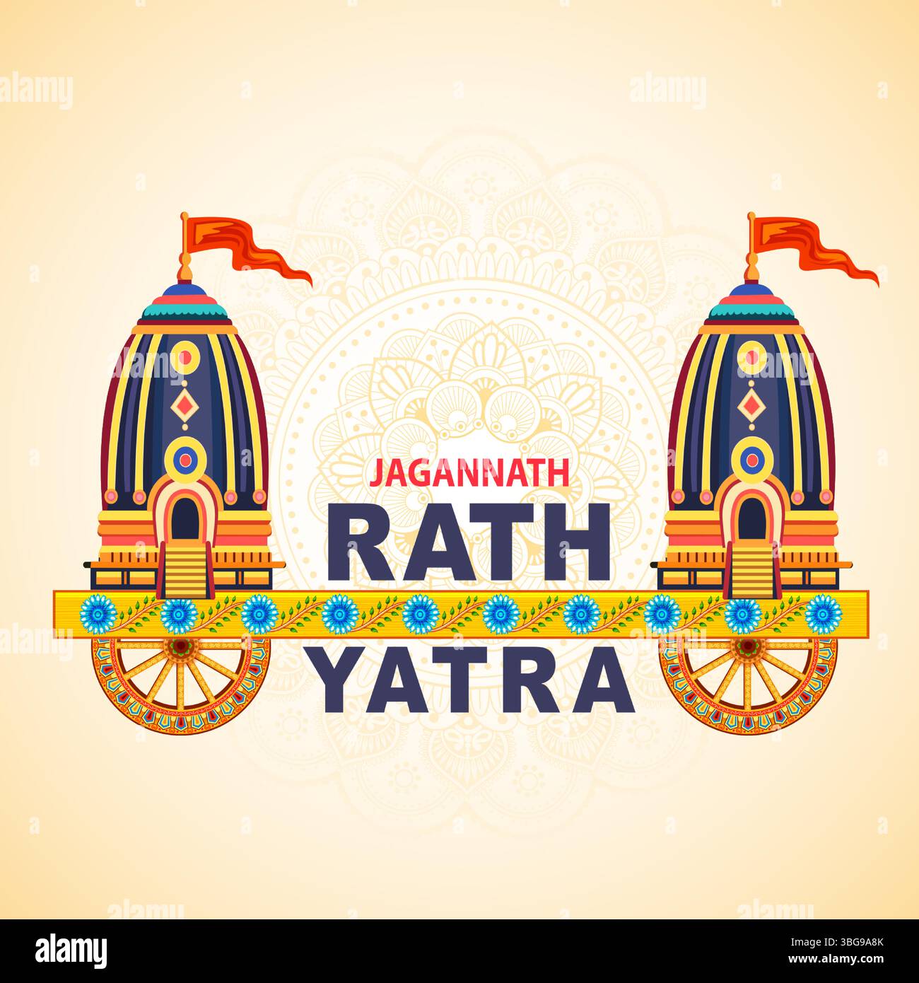 Chariot of Lord Jagannath, Balabhadra and Subhadra on annual Rathayatra ...