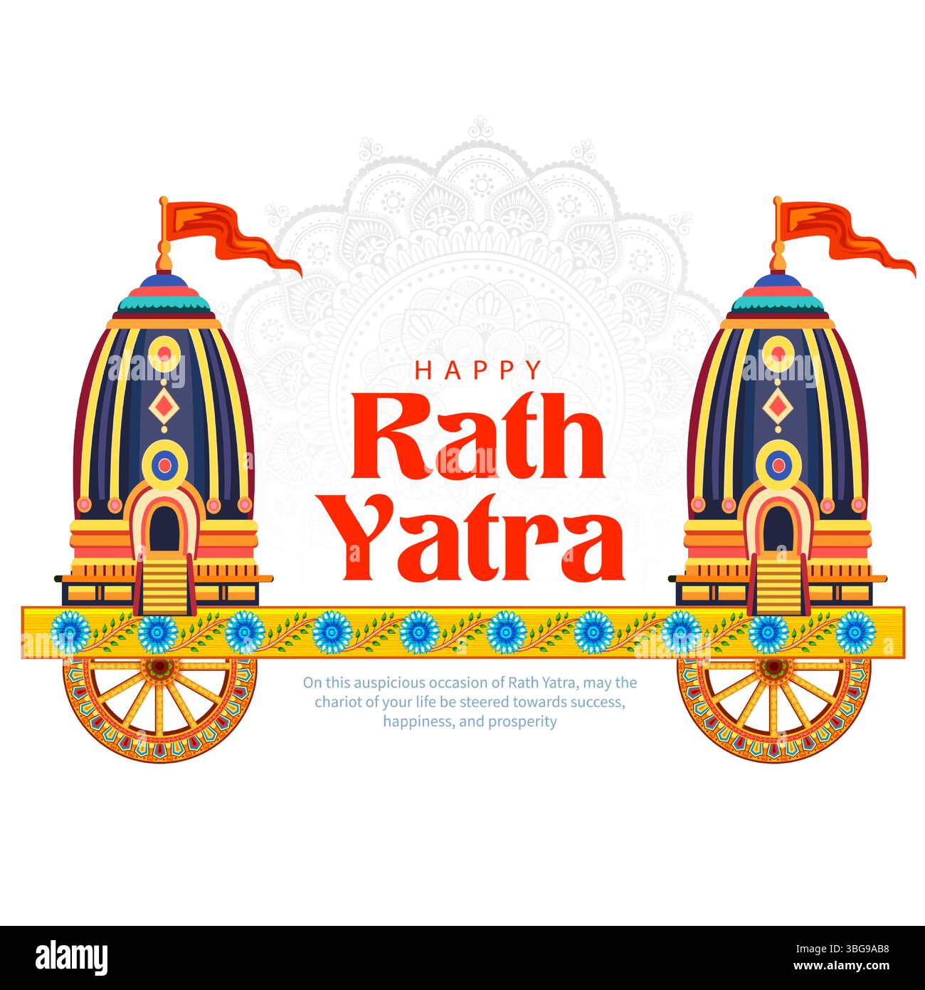 Chariot of Lord Jagannath, Balabhadra and Subhadra on annual Rathayatra ...
