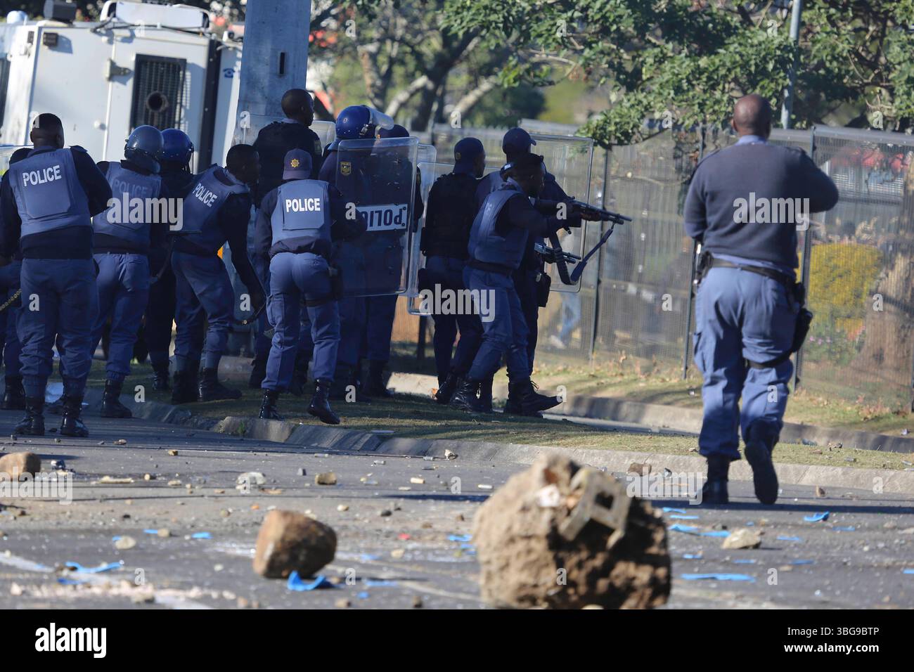 Students protest in Mthatha, South Africa South African police fire ...
