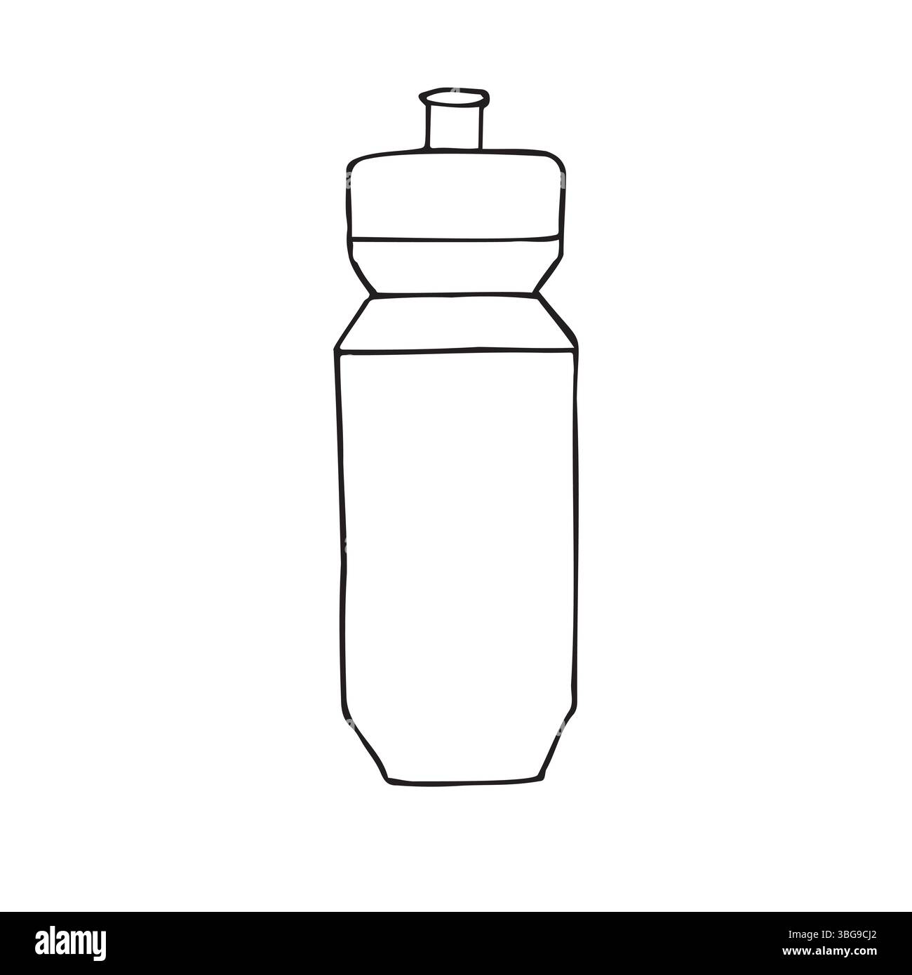 Vector hand drawn sketch doodle outline take away bottle isolated on ...