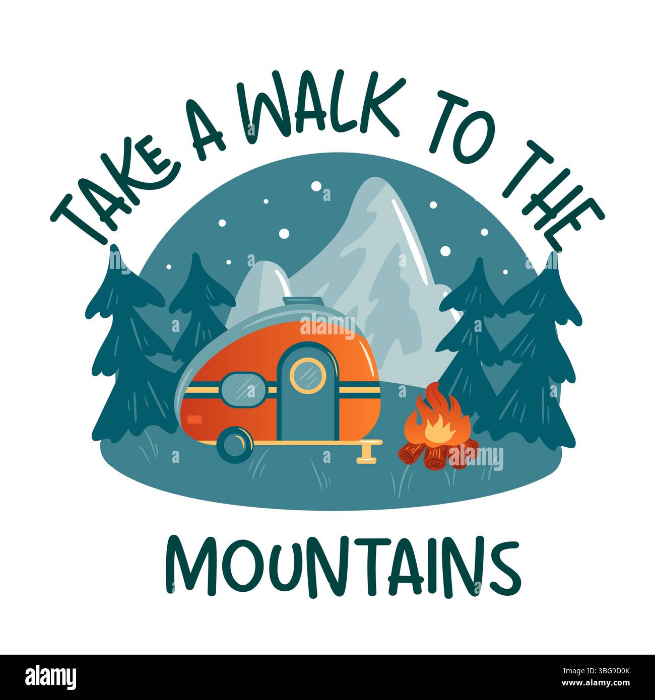 Camping nearby Stock Vector Images - Alamy