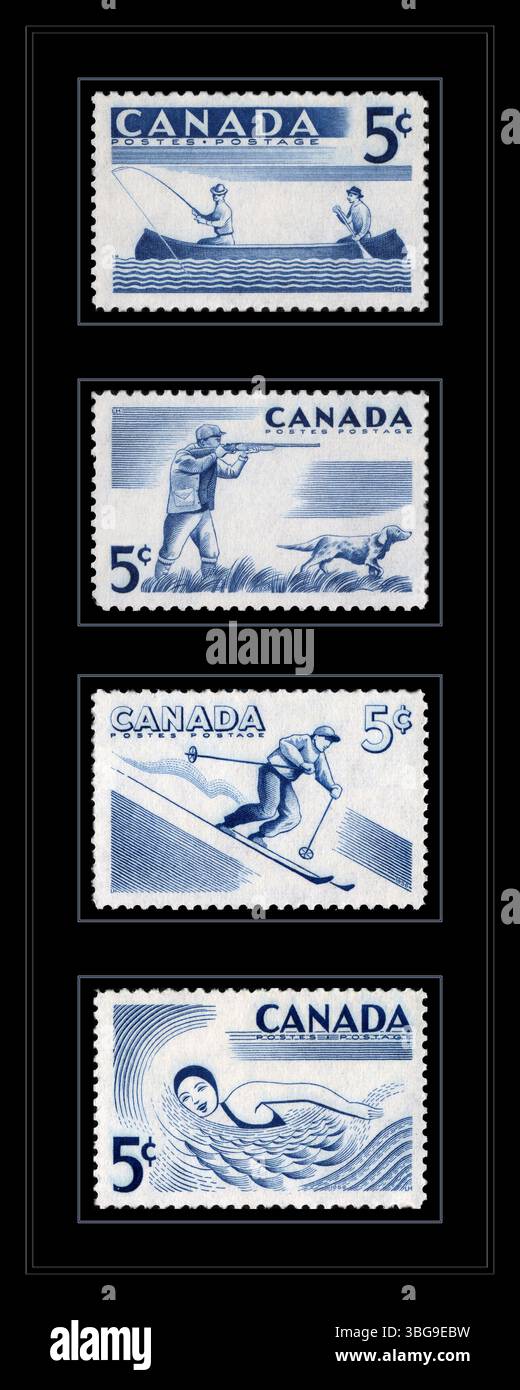 Canada sports postage stamps hi-res stock photography and images - Alamy