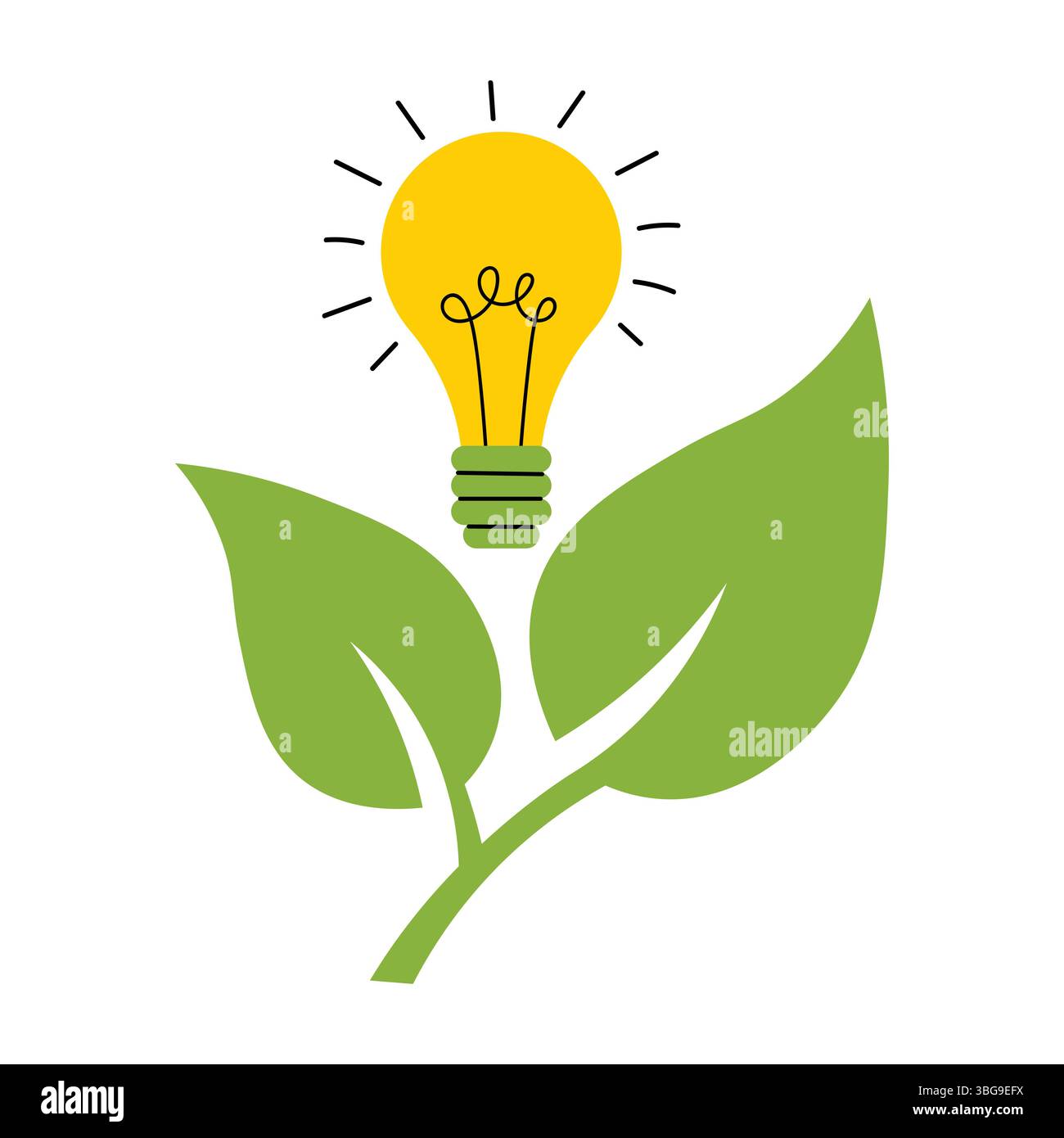 Eco light bulb leaves Stock Vector Images - Alamy