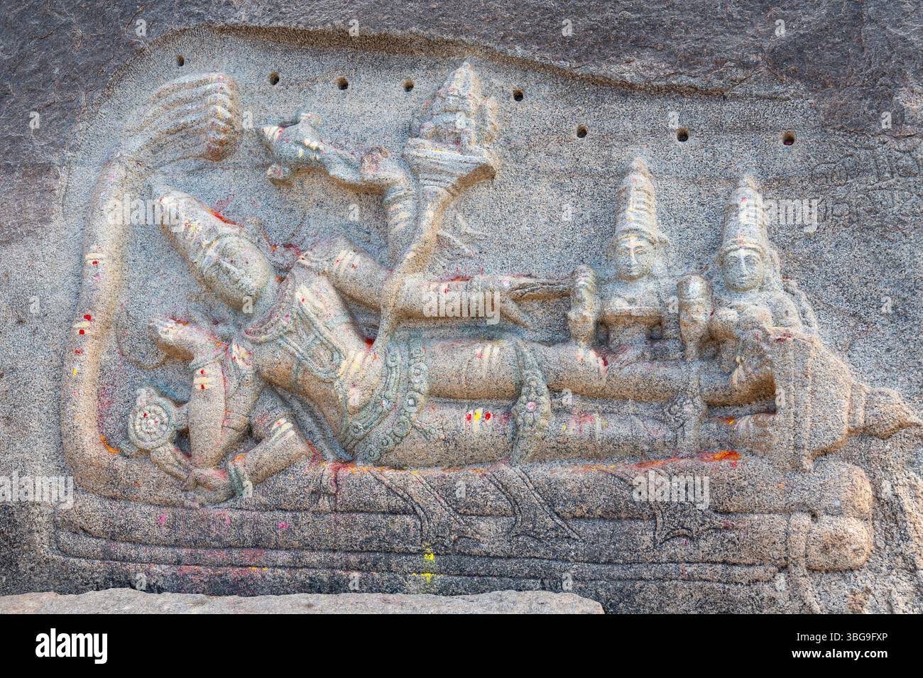 Ancient Jaya statue of dwarpal of Vishnu, Virupaksha temple of Hampi ...