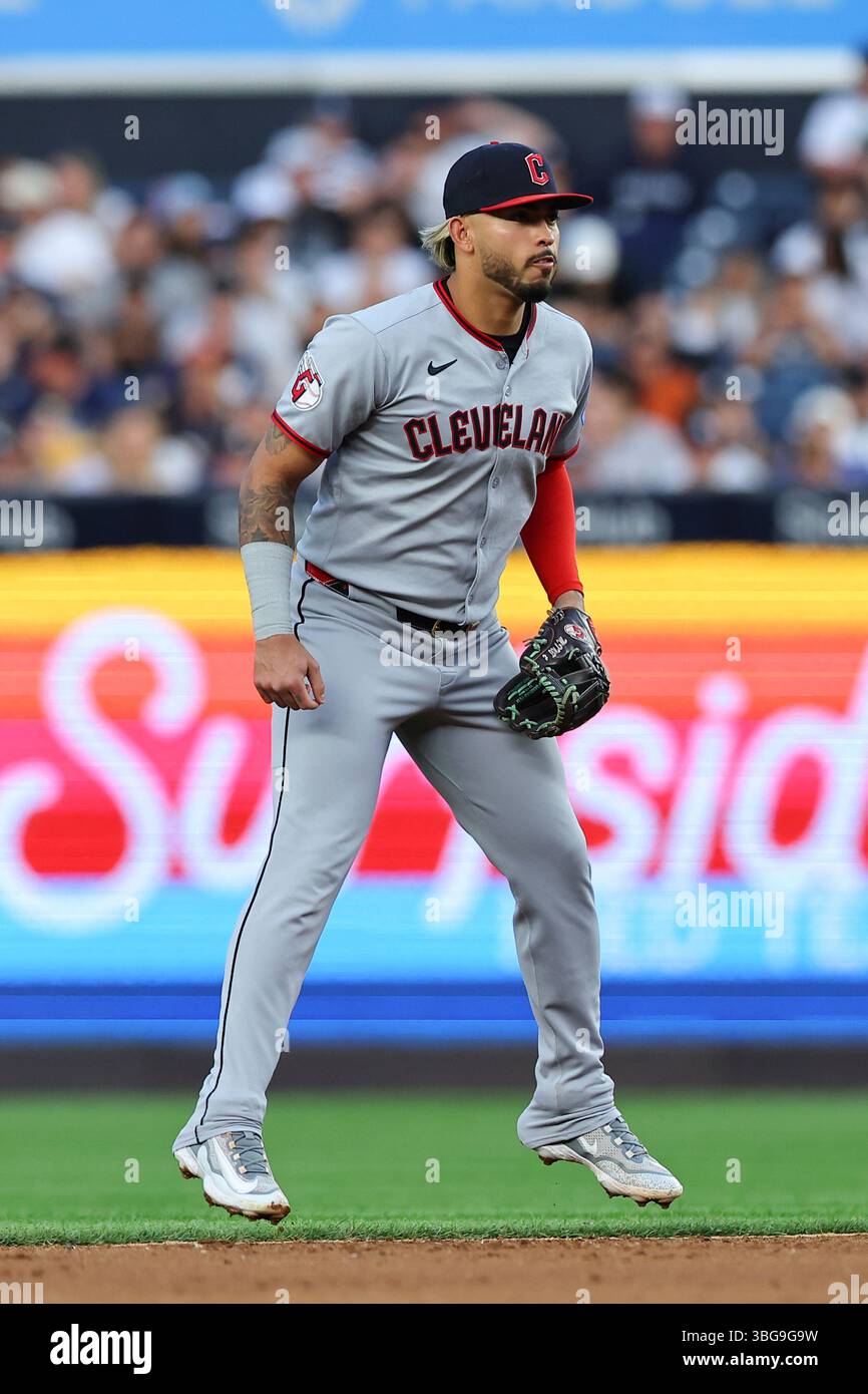 BRONX, NY - JUNE 03: Gabriel Arias #13 of the Cleveland Guardians ...