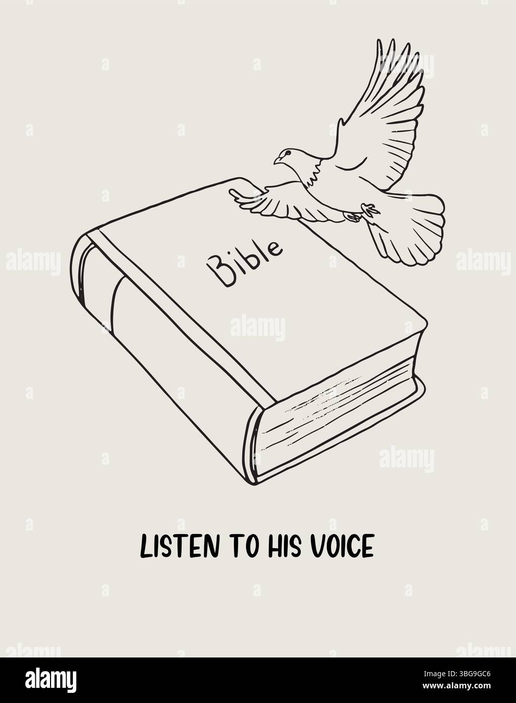 Christian Line Symbols Sketch, Religion Hand Drawn Art, Biblical ...