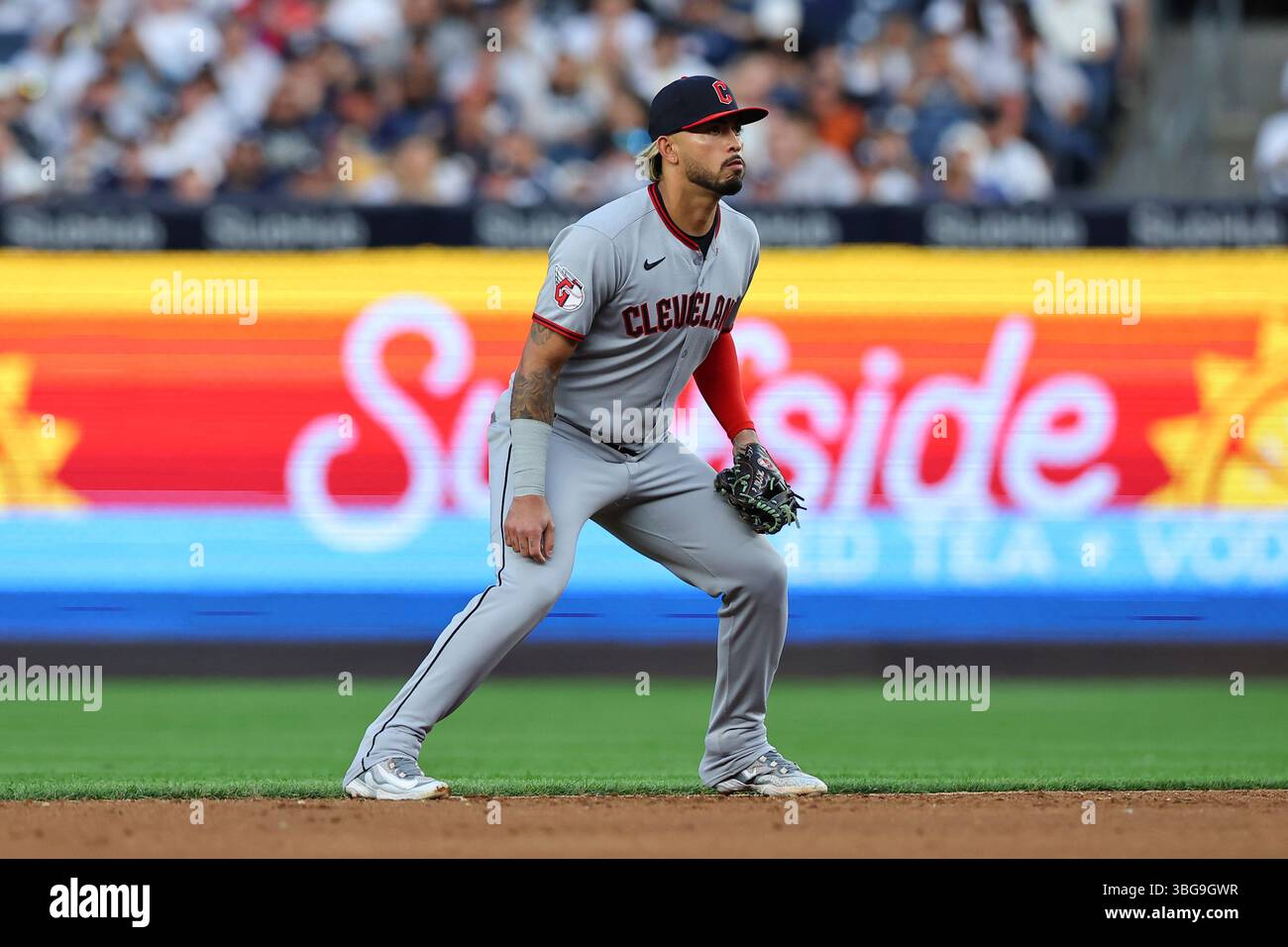 BRONX, NY - JUNE 03: Gabriel Arias #13 of the Cleveland Guardians ...