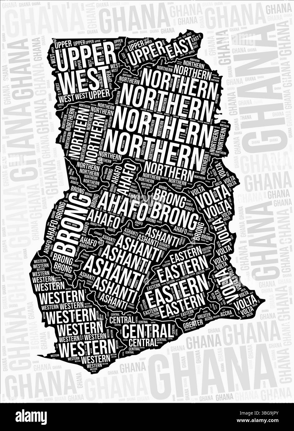 Brong ahafo region map Stock Vector Images - Alamy