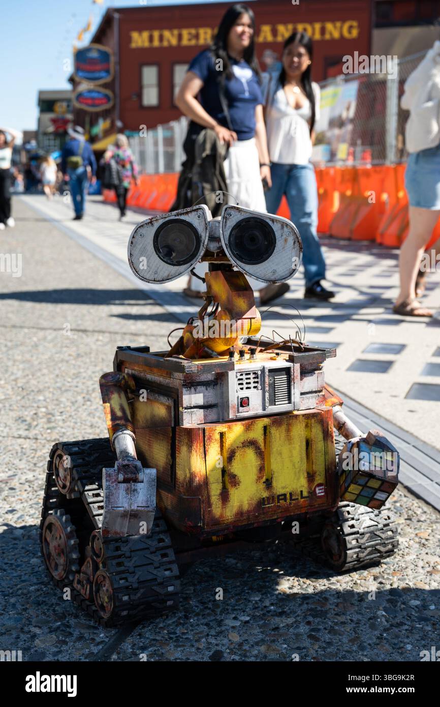 Seattle, USA. 28th May 2025. A remote controlled Wall-E robot on the ...