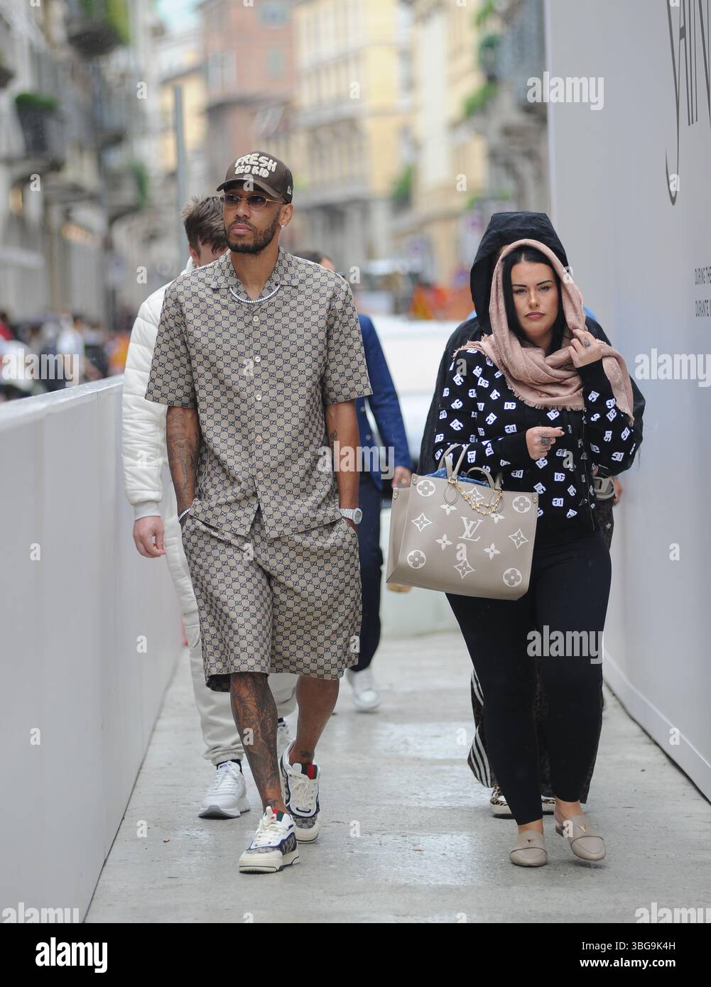 Milan, Pierre Emerick Aubameyang walks through the streets of the ...