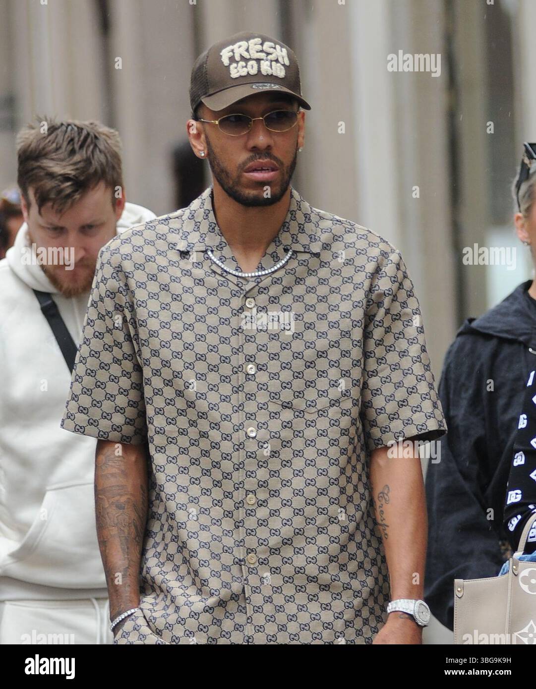 Milan, Pierre Emerick Aubameyang walks through the streets of the ...