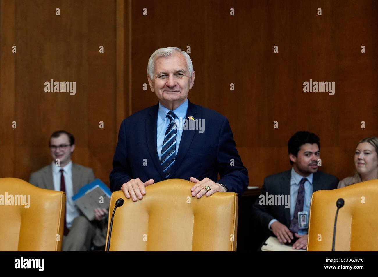 Sen. Jack Reed, D-R.I., arrives for a Senate Appropriations hearing ...