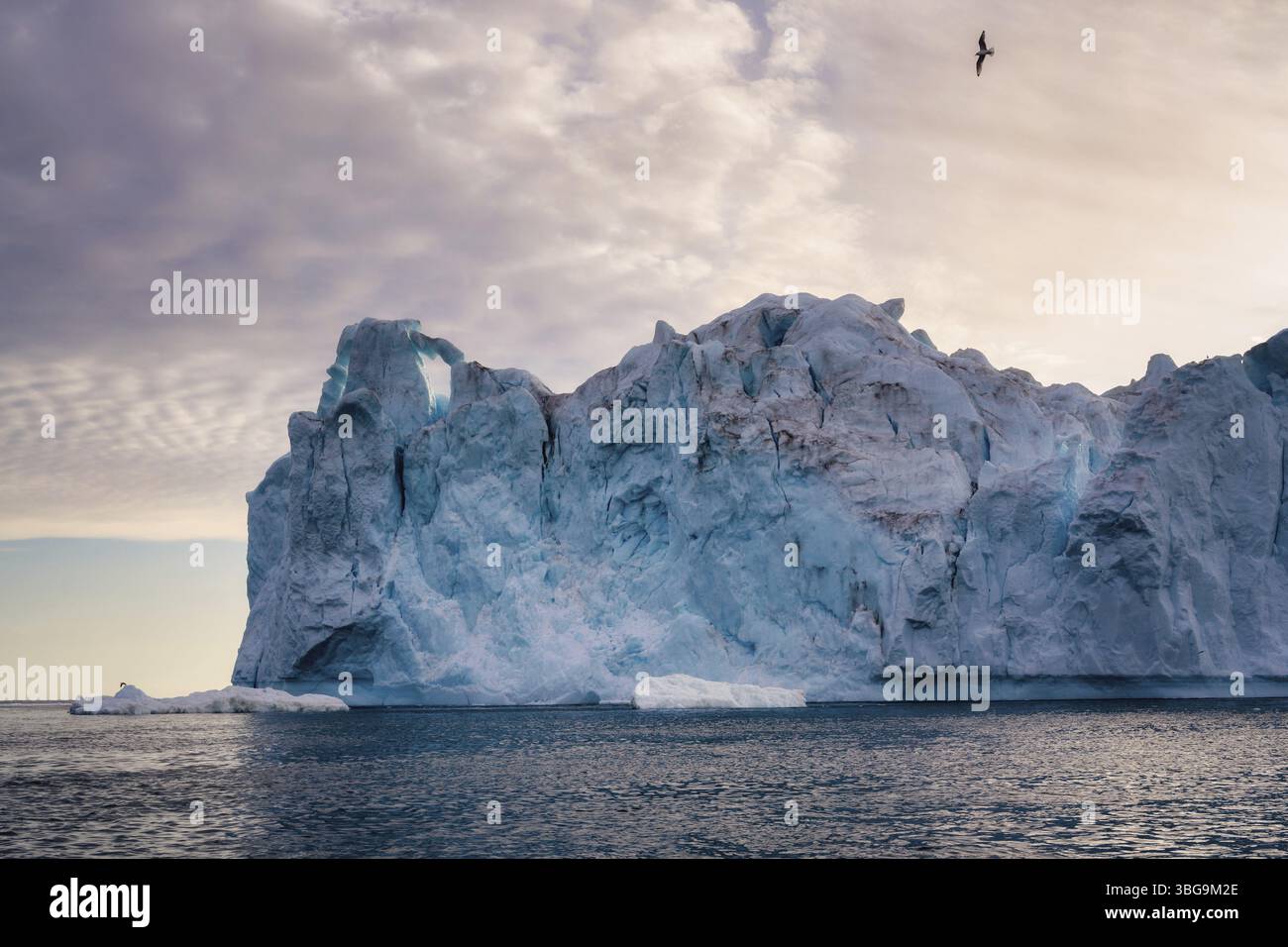 Greenland Ilulissat glaciers at fjord Disco Bay West Greenland Stock ...