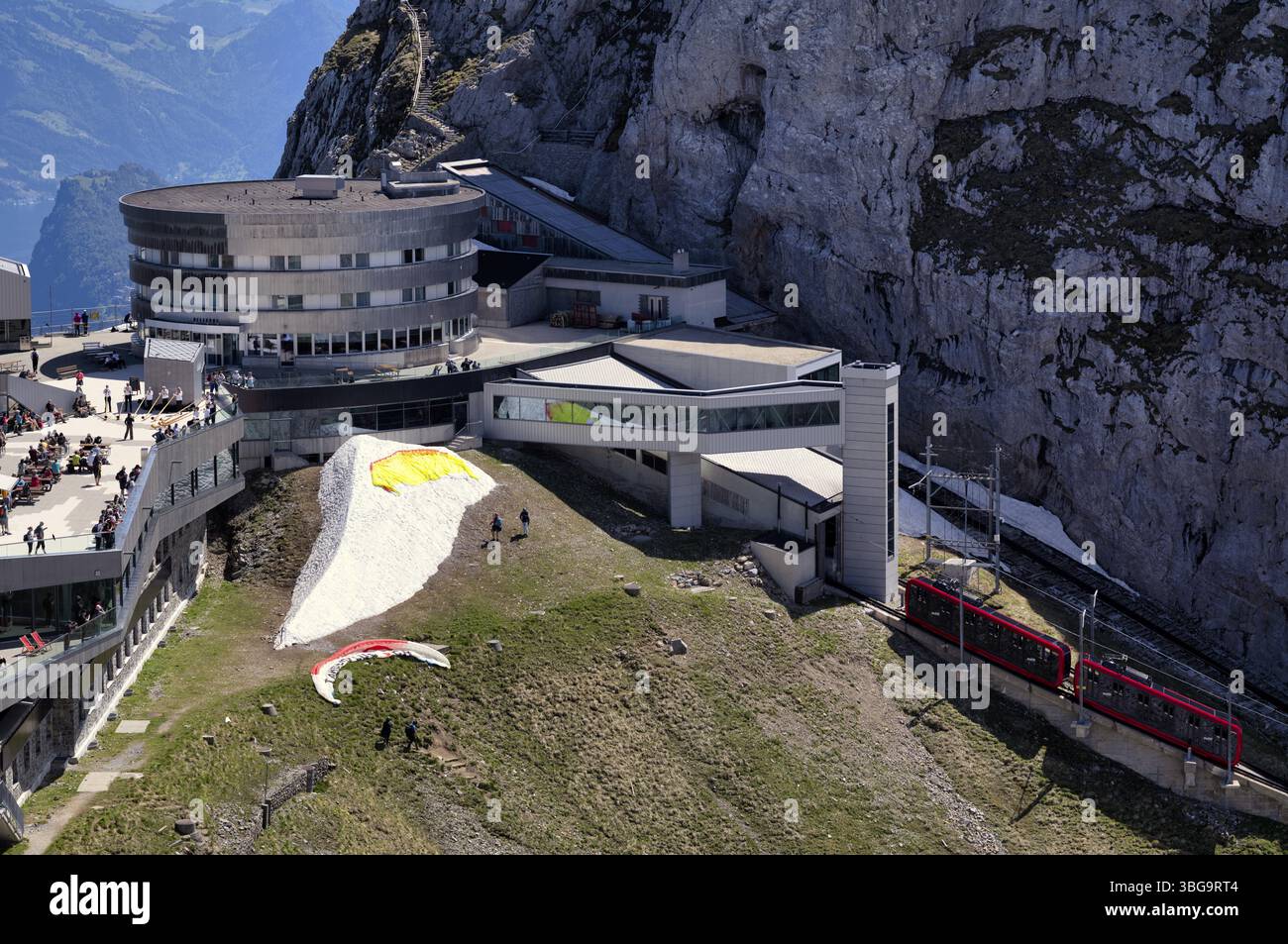 Pilatus railway, the world's steepest cogwheel railway from Alpnach to ...