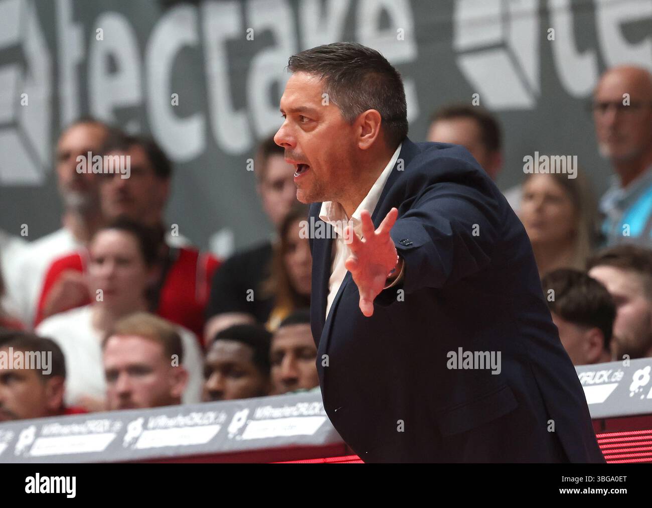 04 June 2025, Bavaria, Würzburg: Basketball: Bundesliga, Würzburg ...