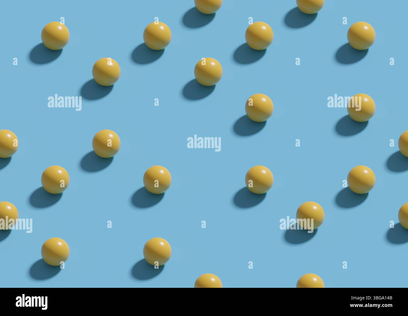 Abstract isometric background yellow spheres hi-res stock photography ...
